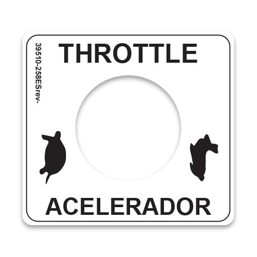 Throttle/ Acelerador — Fast Safety Decals