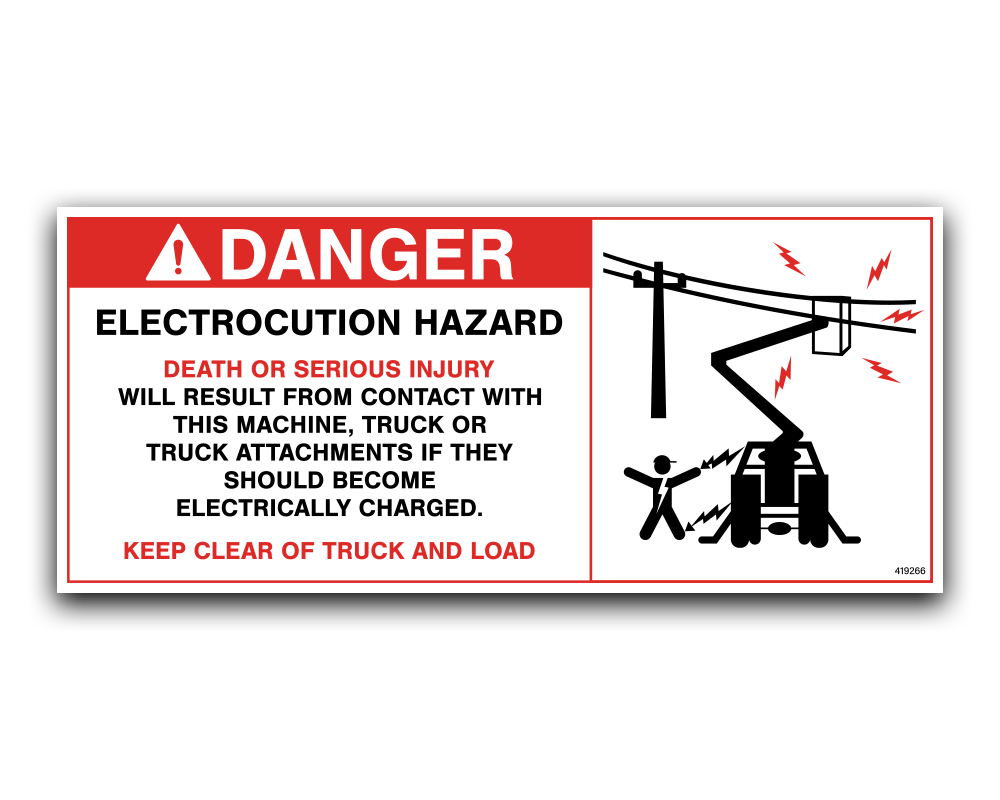 DANGER - ELECTROCUTION HAZARD - Keep Clear — Fast Safety Decals