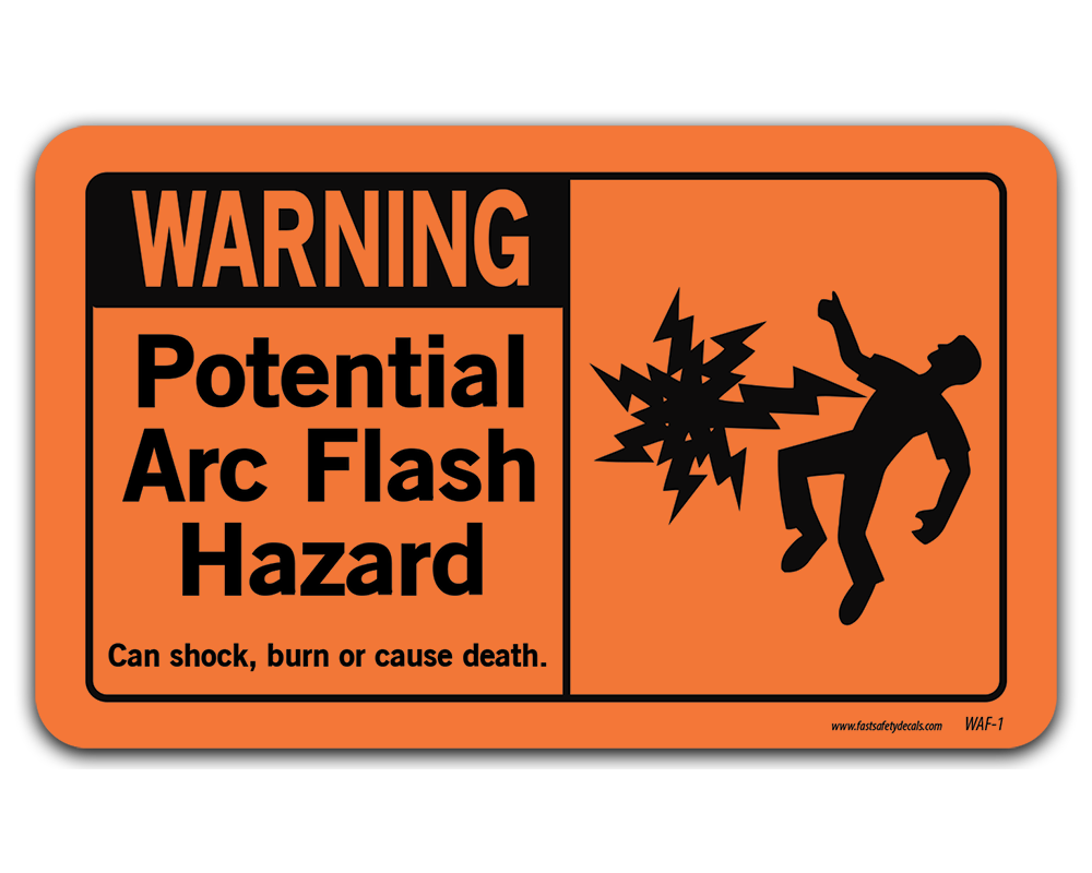 WARNING: Potential Arc Flash Hazard — Fast Safety Decals