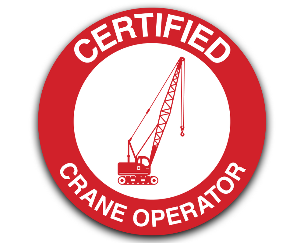 CERTIFIED CRANE OPERATOR - Hard Hat Decal — Fast Safety Decals